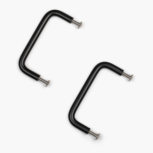 2 Pedalboard Rack Handles - Sexy Metal - Stainless H/W