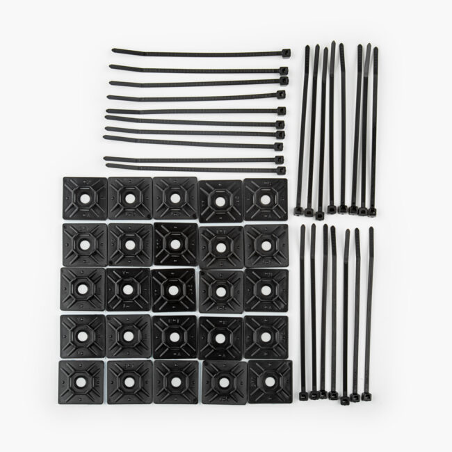 Pedalboard Cable Tie Management Kit - 25 Mounts and Straps!