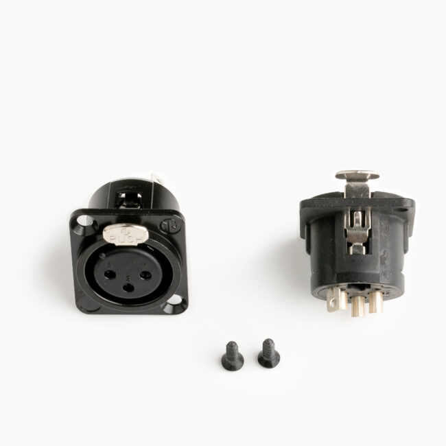Neutrik XLR - Panel Mount - 3 Solder Lugs Simple Install